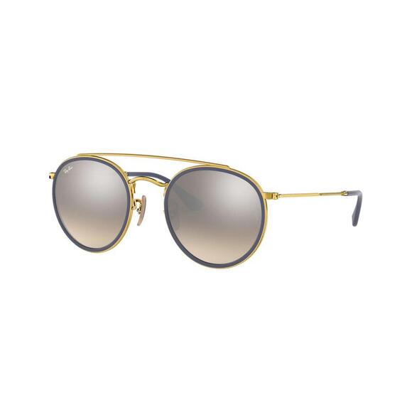 Accessories | Ray Ban New Round Double Bridge 3647n 01 9u Gold Gradient ...